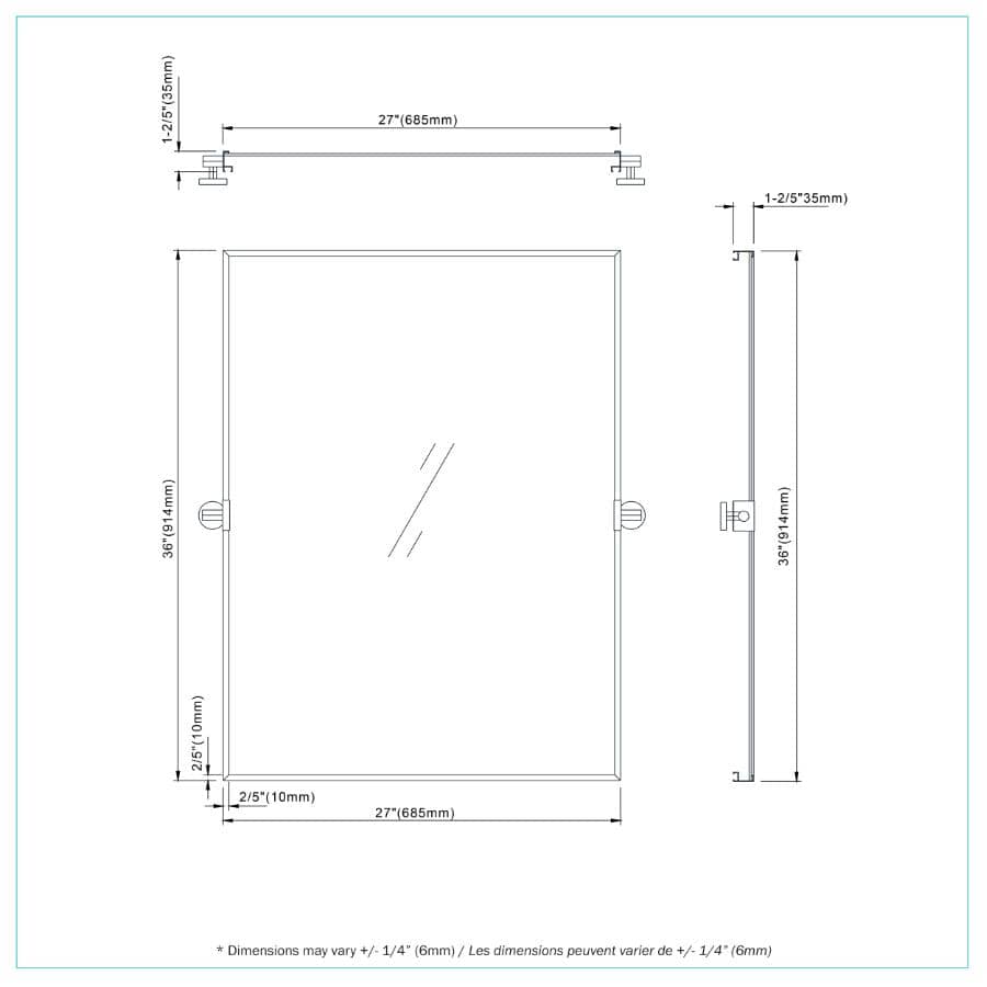 INSTYLE Yelda Framed Rectangular Mirror | Home Hardware