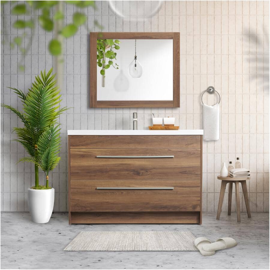 LUXO MARBRE 48" W x 21" D Relax Vanity with Synthetic Marble Top | Home ...
