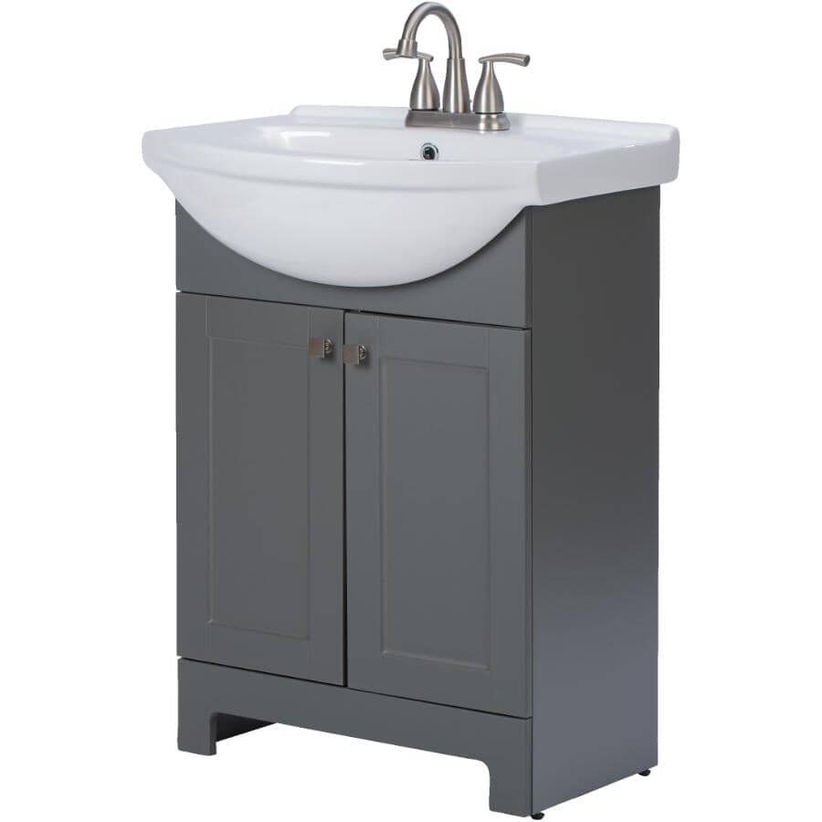 CHELINI 24" W x 19.5" D Clare Vanity with Vitreous China Top | Home ...
