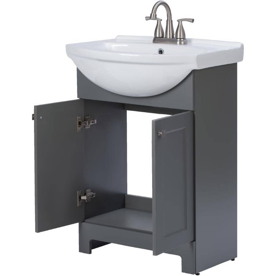 CHELINI 24" W x 19.5" D Clare Vanity with Vitreous China Top | Home ...