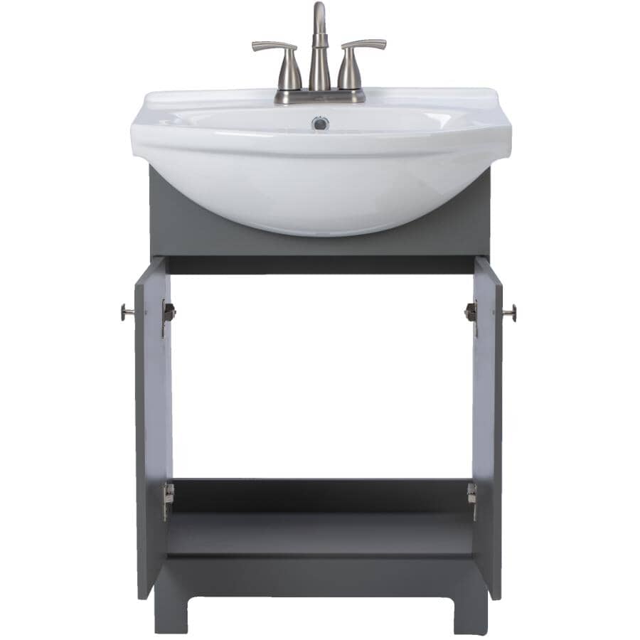 CHELINI 24" W x 19.5" D Clare Vanity with Vitreous China Top | Home ...
