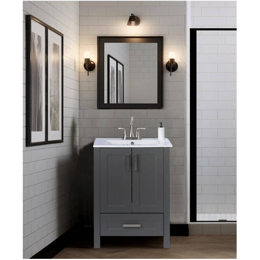 CHELINI 24" W x 18" D Clare Vanity with Vitreous China Top | Home Hardware