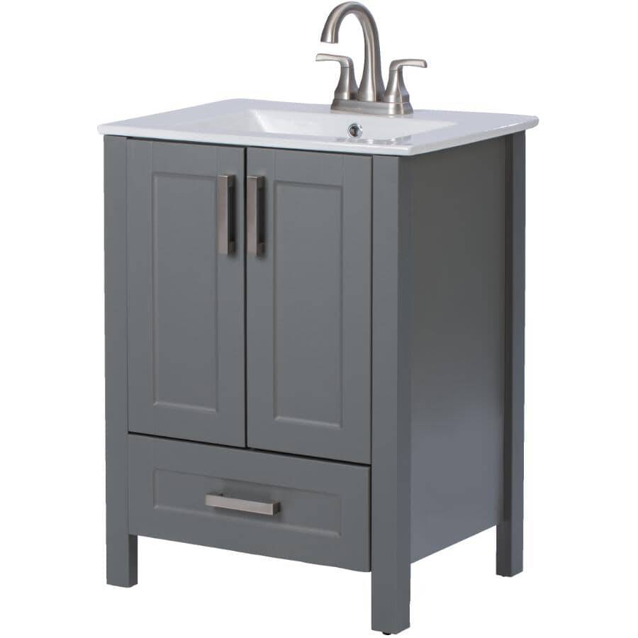 CHELINI 24" W x 18" D Clare Vanity with Vitreous China Top | Home Hardware