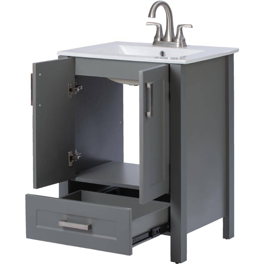 CHELINI 24" W x 18" D Clare Vanity with Vitreous China Top | Home Hardware