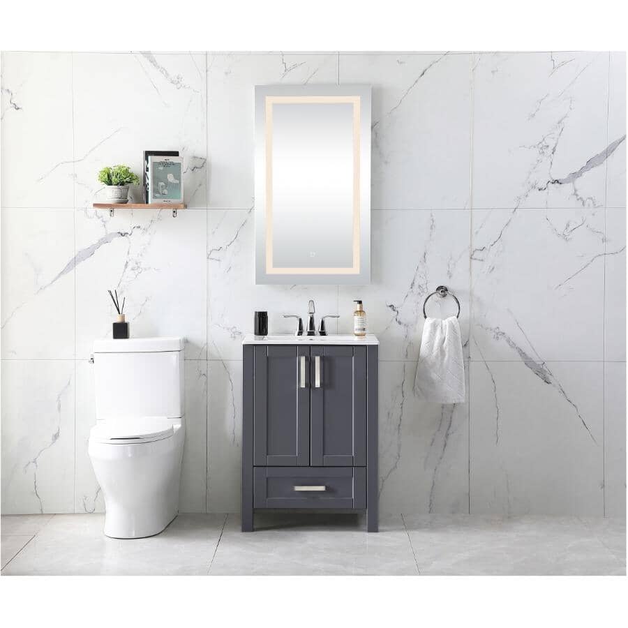 CHELINI 24" W x 18" D Clare Vanity with Vitreous China Top | Home Hardware