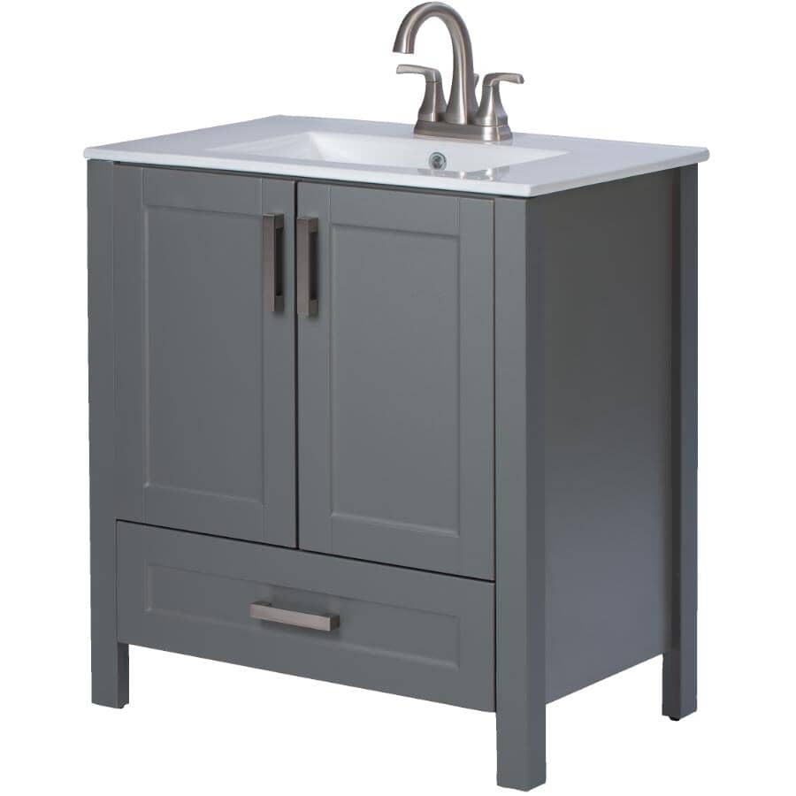 CHELINI 30" W x 18" D Clare Vanity with Vitreous China Top | Home Hardware