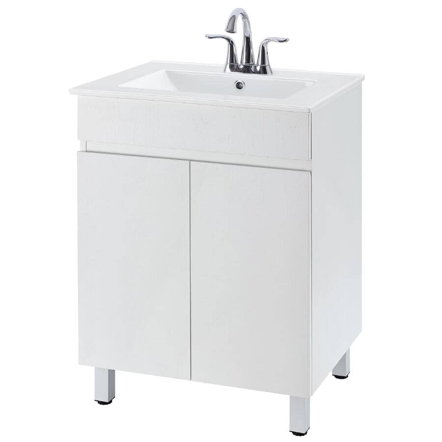 CHELINI 24" W x 18.5" D Apartment Vanity with Ceramic Top | Home Hardware