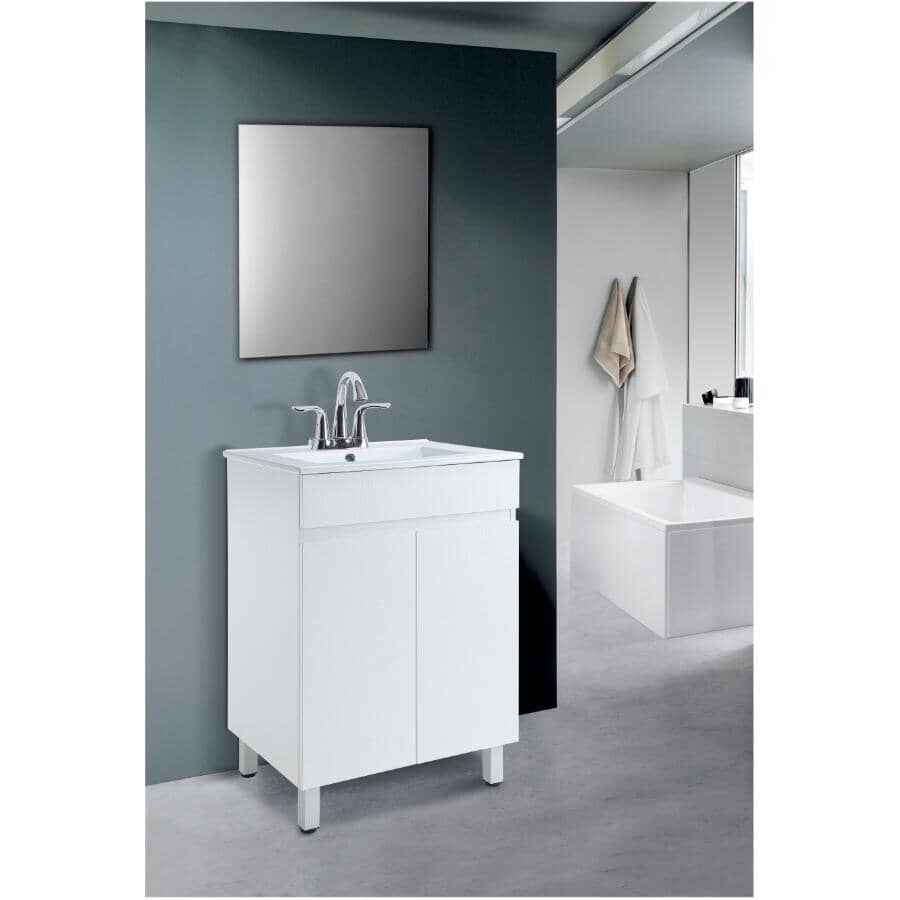 CHELINI 24" W x 18.5" D Apartment Vanity with Ceramic Top | Home Hardware
