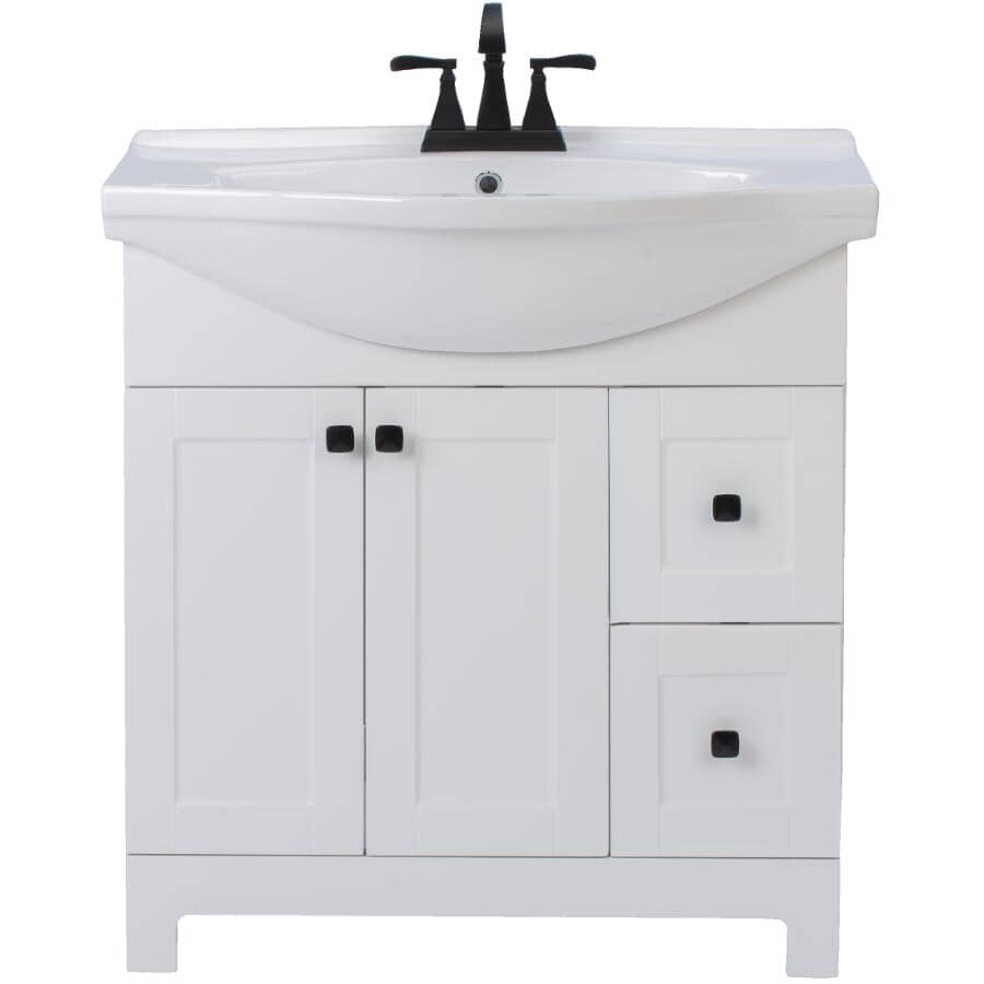 CHELINI 32" W x 19" D Clare Vanity with Vitreous China Top | Home Hardware
