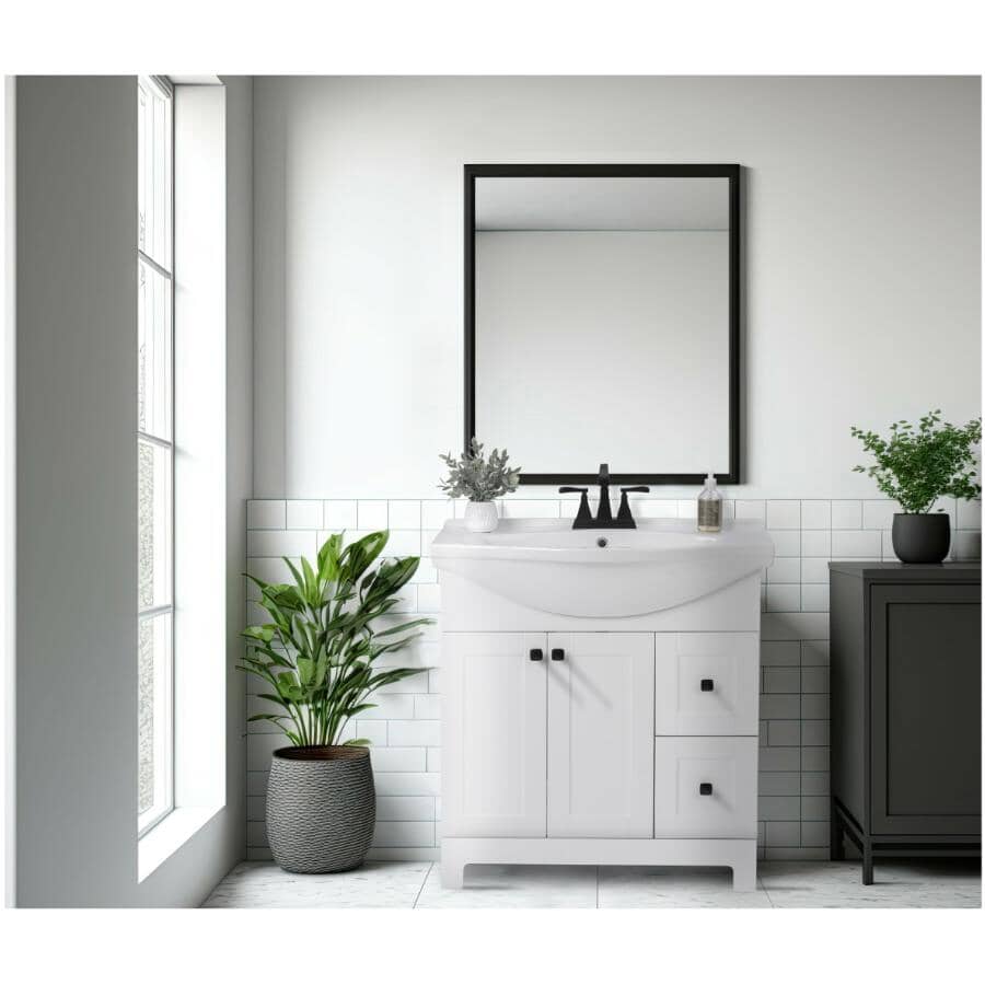 CHELINI 32" W x 19" D Clare Vanity with Vitreous China Top | Home Hardware