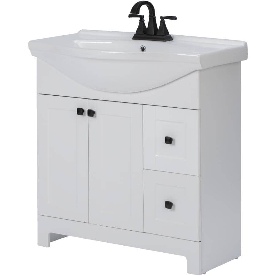 CHELINI 32" W x 19" D Clare Vanity with Vitreous China Top | Home Hardware