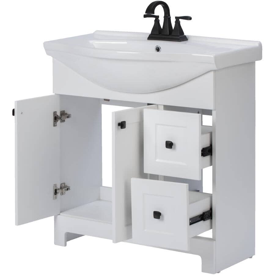 CHELINI 32" W x 19" D Clare Vanity with Vitreous China Top | Home Hardware