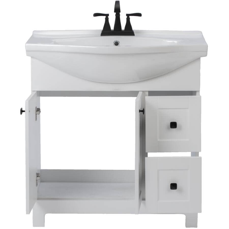 CHELINI 32" W x 19" D Clare Vanity with Vitreous China Top | Home Hardware