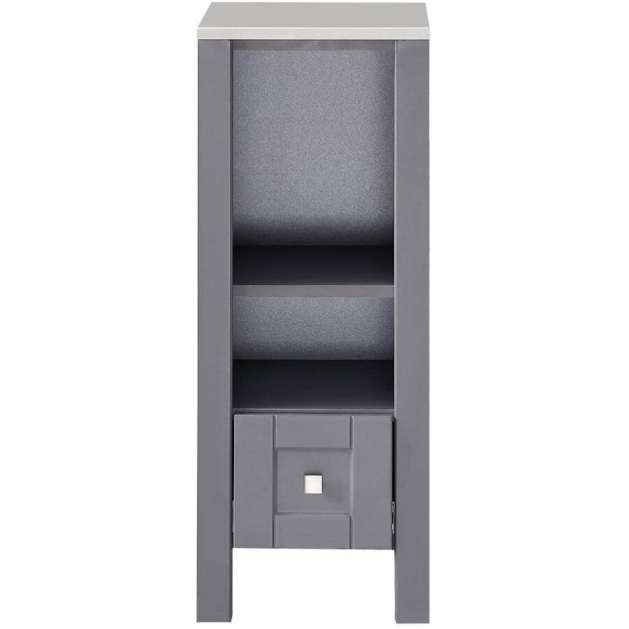 CHELINI Clare Vanity Side Cabinet with Stone Top - Grey | Home Hardware