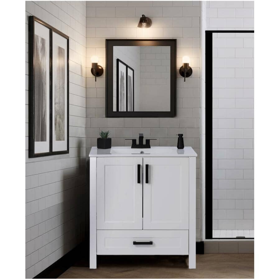 CHELINI 30" W x 18" D Clare Vanity with China Top | Home Hardware