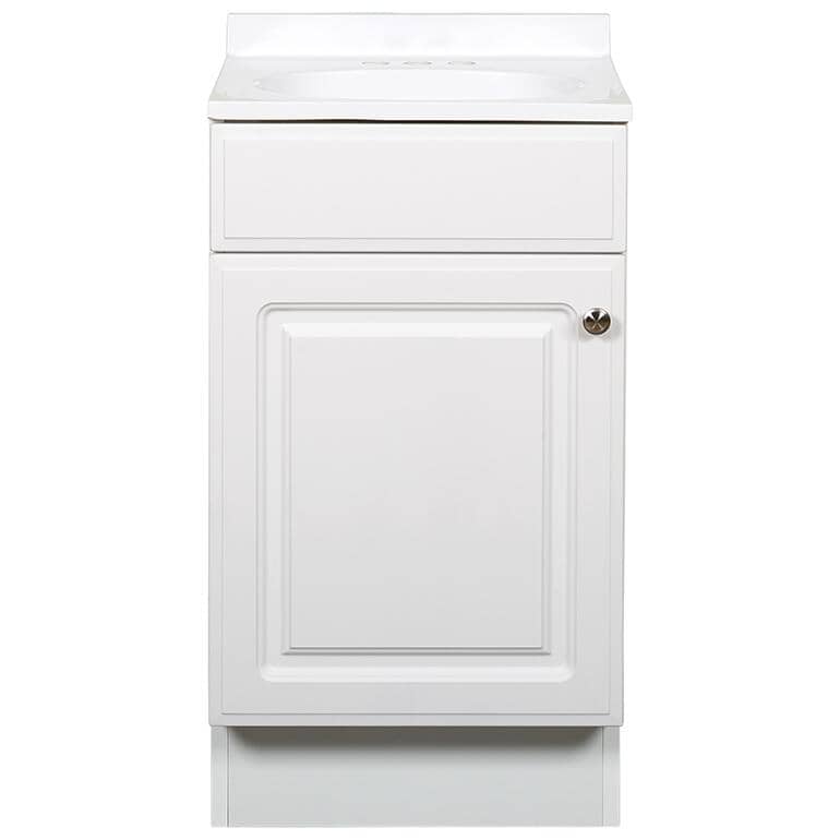 ZENNA HOME 18" W x 16" D Basic Vanity with Cultured Marble Top | Home ...