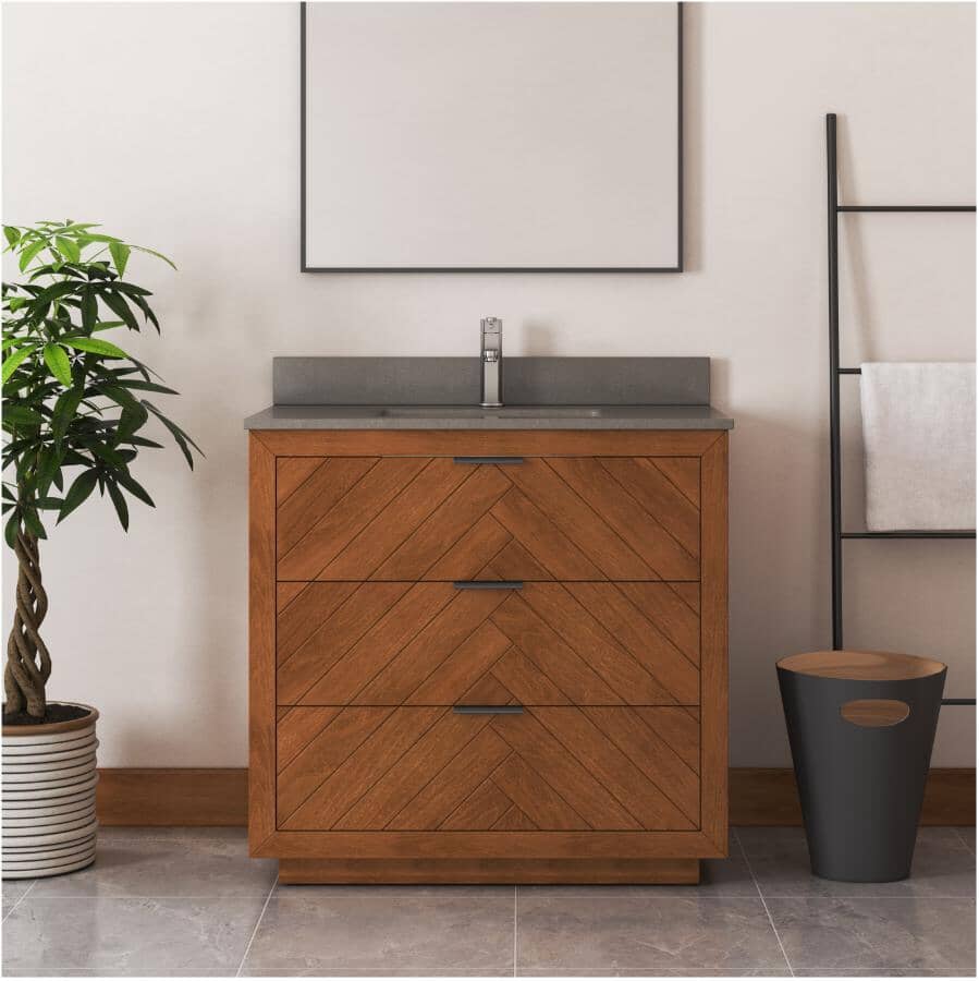 KLAYR 36" W x 22" D Mason Vanity with Quartz Stone Top | Home Hardware