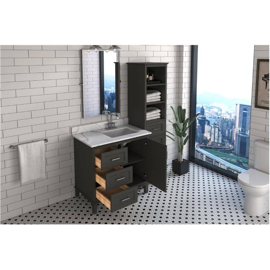 KLAYR 36" W x 22" D Windsor Vanity with Quartz Stone Top | Home Hardware
