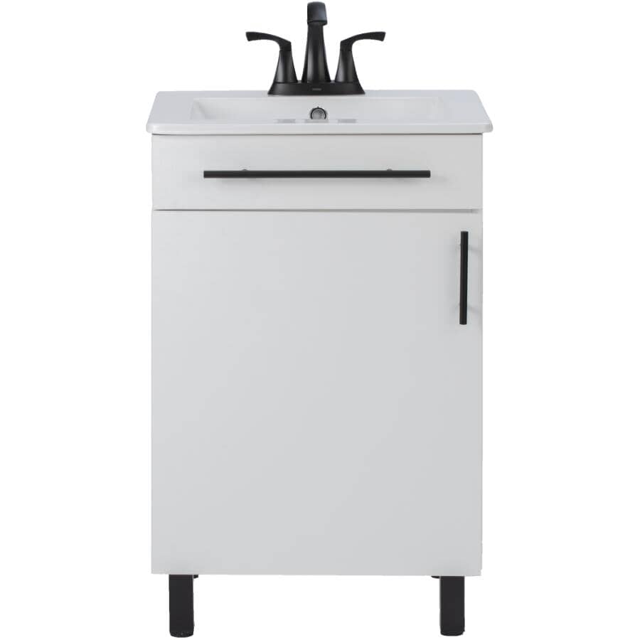 CHELINI 21" W x 18" D Apartment Vanity with Vitreous China Top | Home ...
