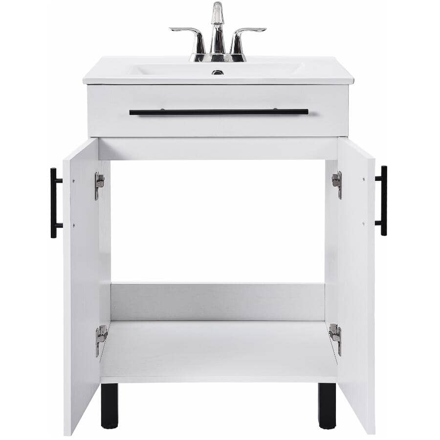 CHELINI 24" W x 18" D Apartment Vanity with Vitreous China Top | Home ...