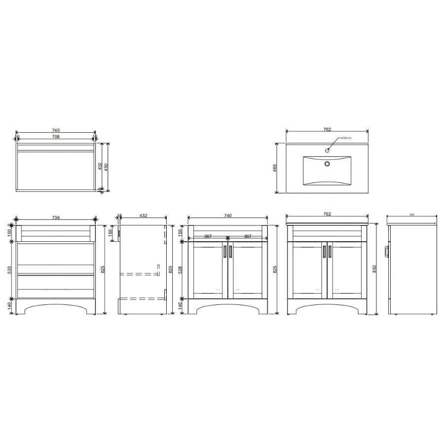 CHELINI 30" W x 18" D Blake Vanity with Vitreous China Top | Home Hardware