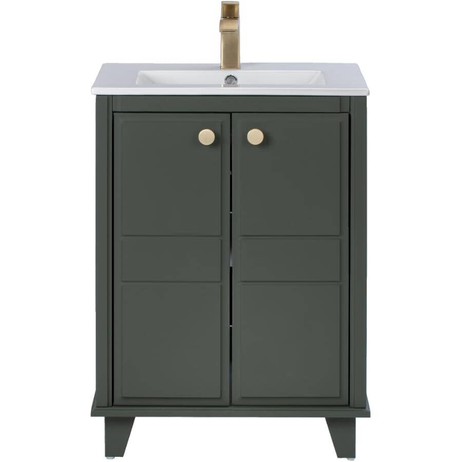 CHELINI 24" W x 18" D Emmy Vanity with Vitreous China Top | Home Hardware