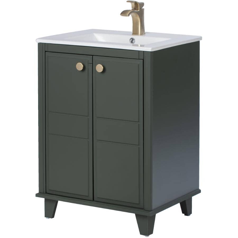 CHELINI 24" W x 18" D Emmy Vanity with Vitreous China Top | Home Hardware