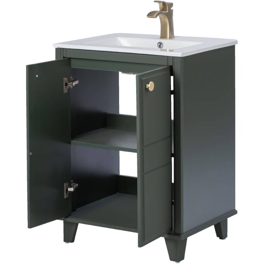 CHELINI 24" W x 18" D Emmy Vanity with Vitreous China Top | Home Hardware