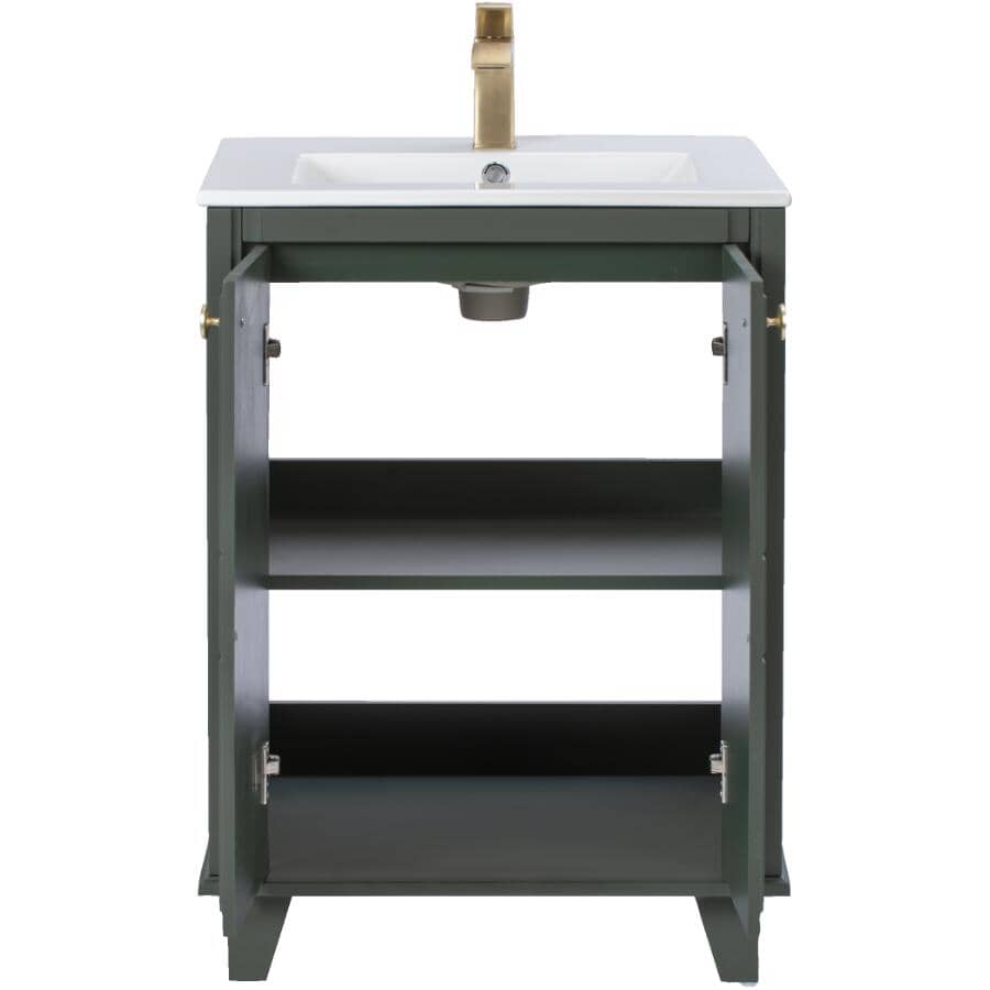CHELINI 24" W x 18" D Emmy Vanity with Vitreous China Top | Home Hardware