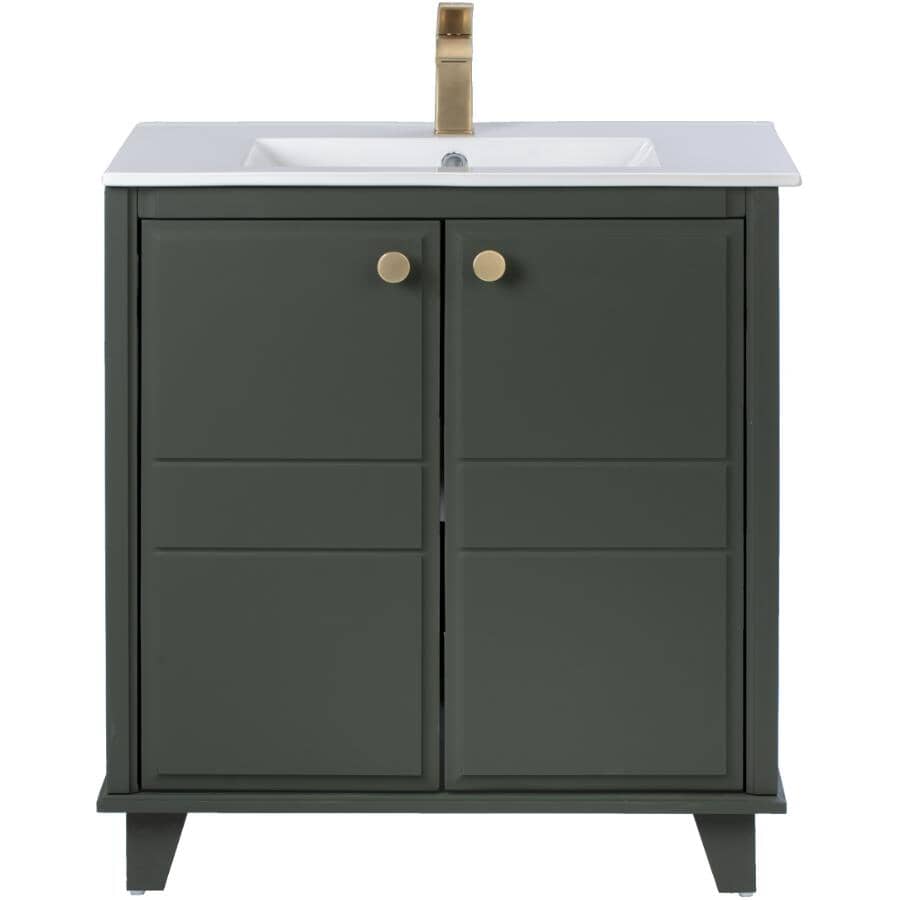 CHELINI 30" W x 18" D Emmy Vanity with Vitreous China Top | Home Hardware