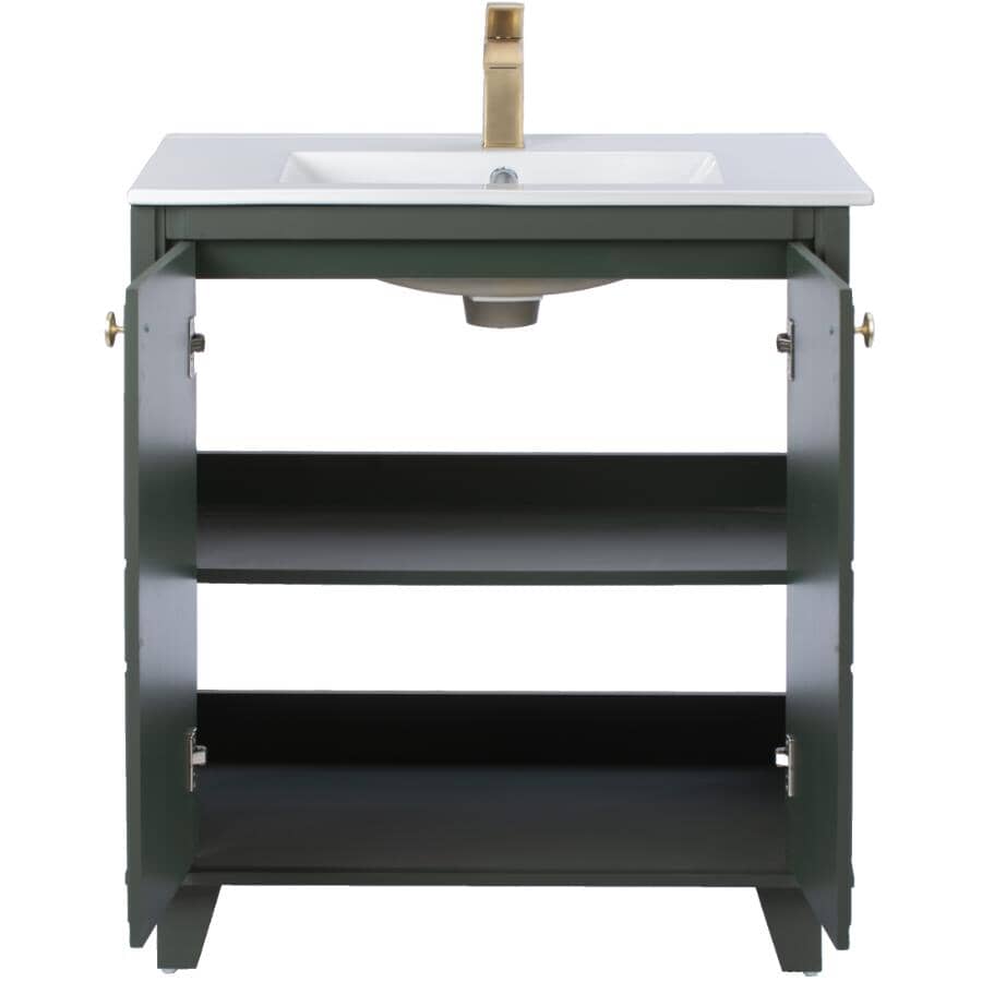 CHELINI 30" W x 18" D Emmy Vanity with Vitreous China Top | Home Hardware