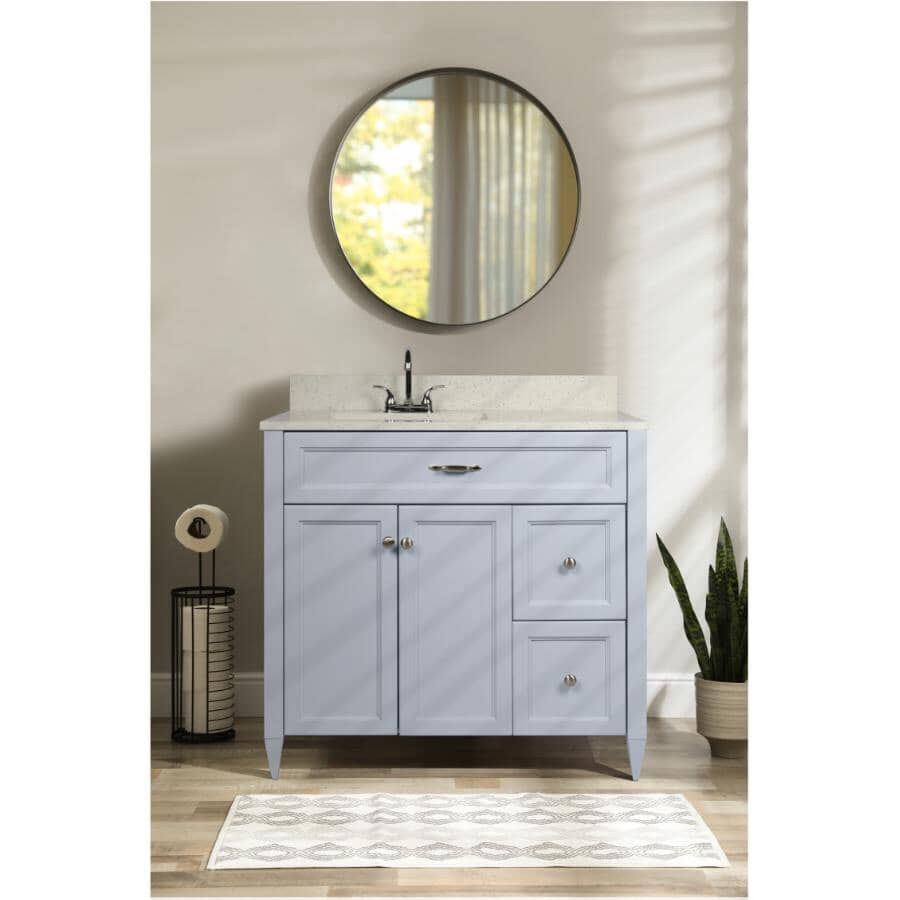 INSTYLE 37" W x 22" D Royale Vanity with Quartz Top | Home Hardware