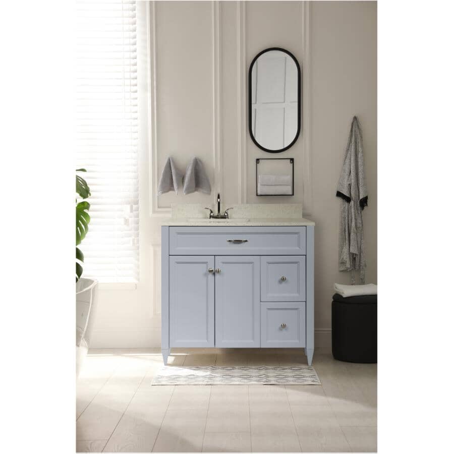 INSTYLE 37" W x 22" D Royale Vanity with Quartz Top | Home Hardware