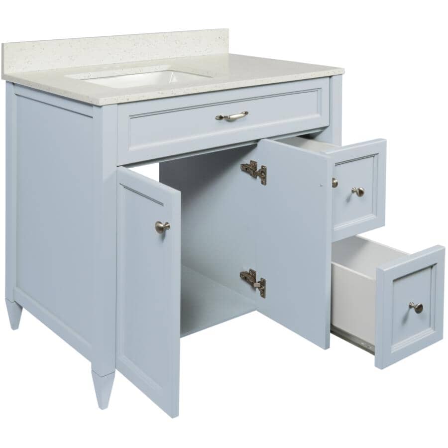 INSTYLE 37" W x 22" D Royale Vanity with Quartz Top | Home Hardware