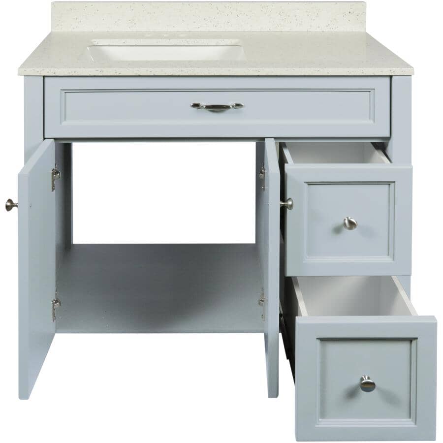 INSTYLE 37" W x 22" D Royale Vanity with Quartz Top | Home Hardware