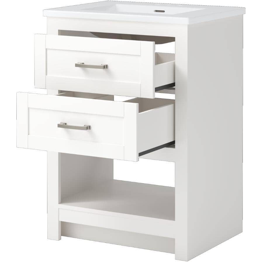 CRAFT + MAIN 25" W x 19" D Laine Combo Vanity with Cultured Marble Top ...