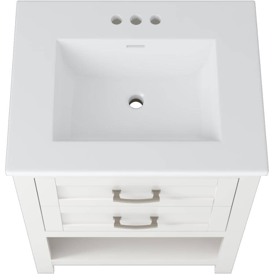 CRAFT + MAIN 25" W x 19" D Laine Combo Vanity with Cultured Marble Top ...