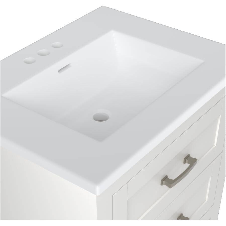CRAFT + MAIN 25" W x 19" D Laine Combo Vanity with Cultured Marble Top ...