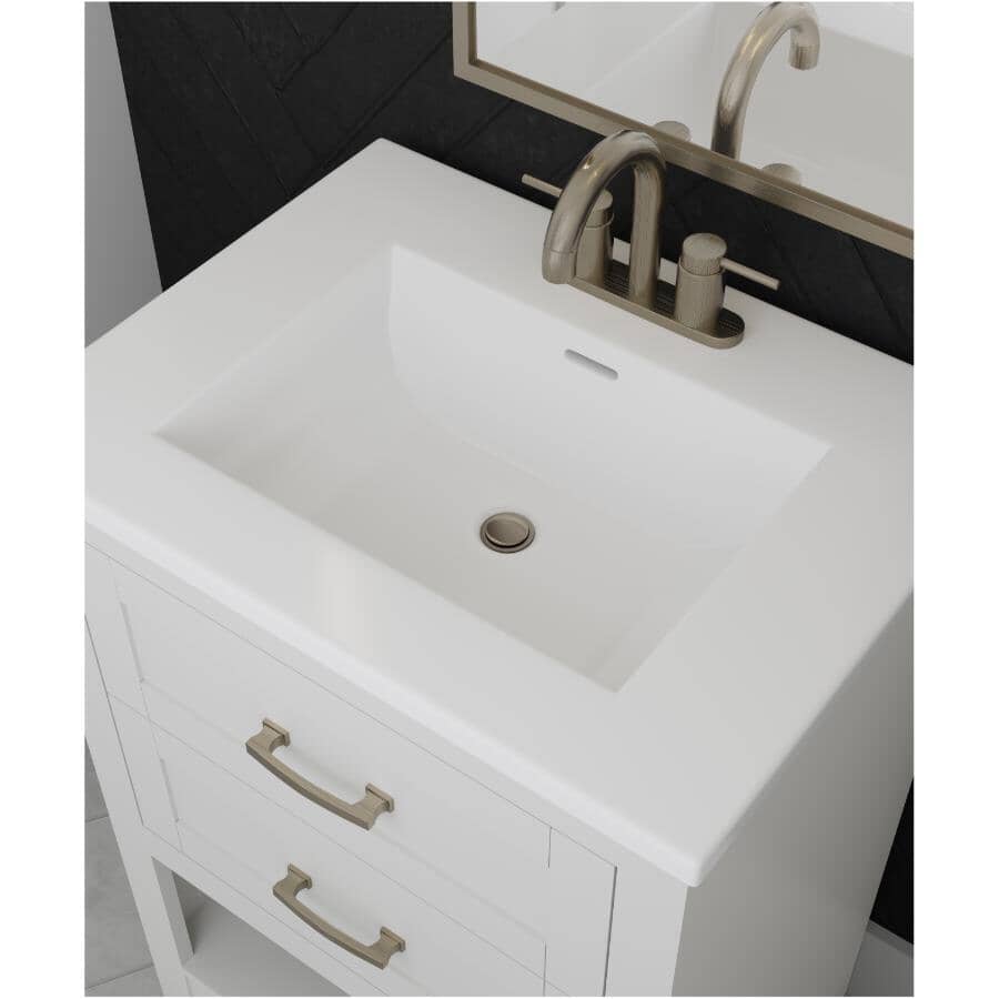 CRAFT + MAIN 25" W x 19" D Laine Combo Vanity with Cultured Marble Top ...