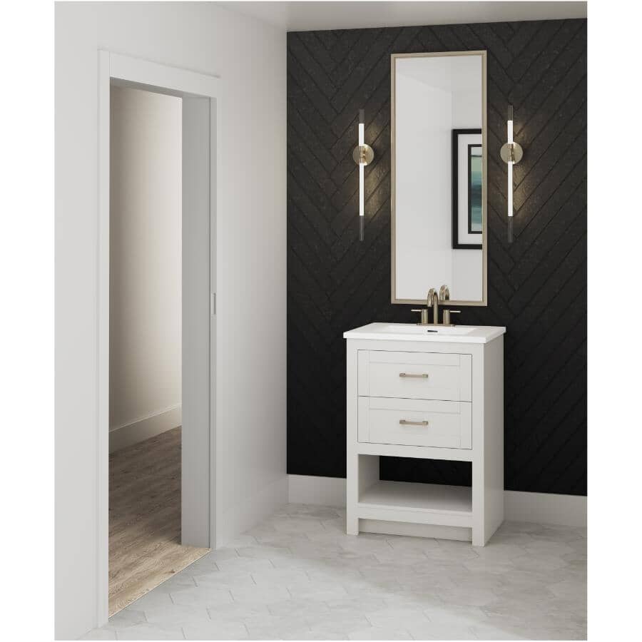 CRAFT + MAIN 25" W x 19" D Laine Combo Vanity with Cultured Marble Top ...