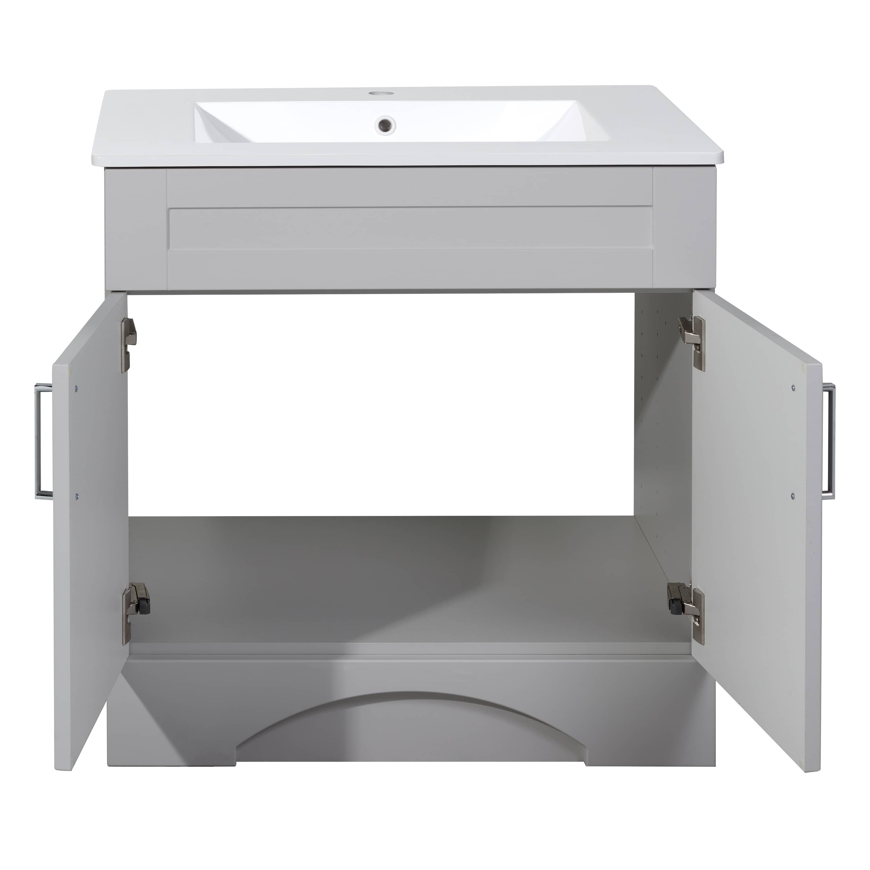 CABINET BASICS 30" W x 21" D Tudor Vanity with Cultured Marble Top ...