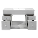 CABINET BASICS 48" W x 21" D Tudor Vanity with Cultured Marble Top ...