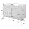 CABINET BASICS 48" W x 21" D Tudor Vanity with Cultured Marble Top ...