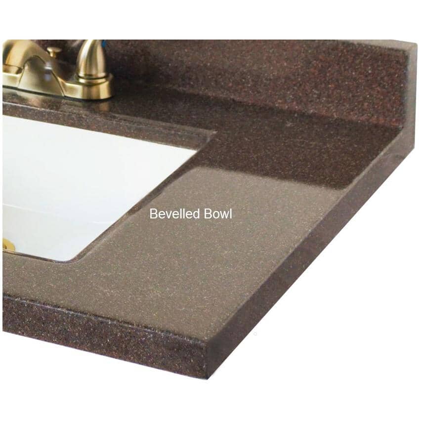 MATRIX DESIGNS Two Tone Cultured Granite Vanity Top | Home Hardware