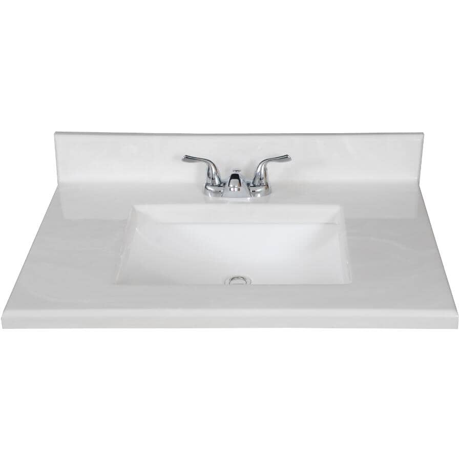 MATRIX DESIGNS 49" x 22" Cultured Marble Vanity Top | Home Hardware