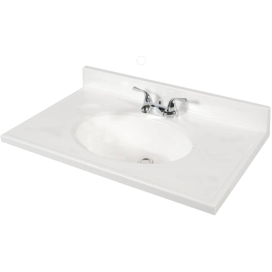 MATRIX DESIGNS 31" x 19" Cultured Marble Vanity Top | Home Hardware
