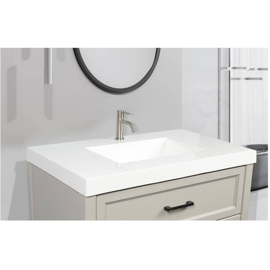 MATRIX DESIGNS 31" x 22" Lavante Cultured Marble Vanity Top with ...