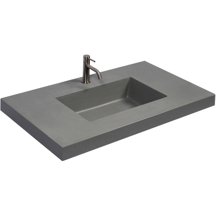 MATRIX DESIGNS 49" x 22" Lavante Cultured Marble Vanity Top with ...
