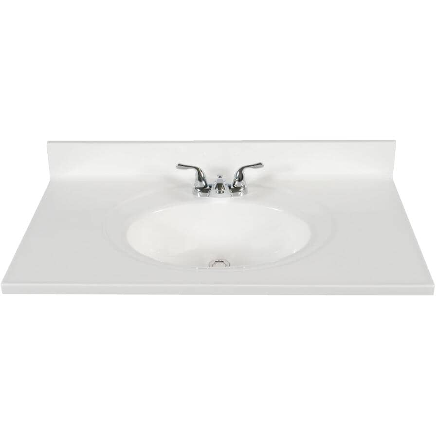 MATRIX DESIGNS 37" x 22" Cultured Marble Vanity Top | Home Hardware