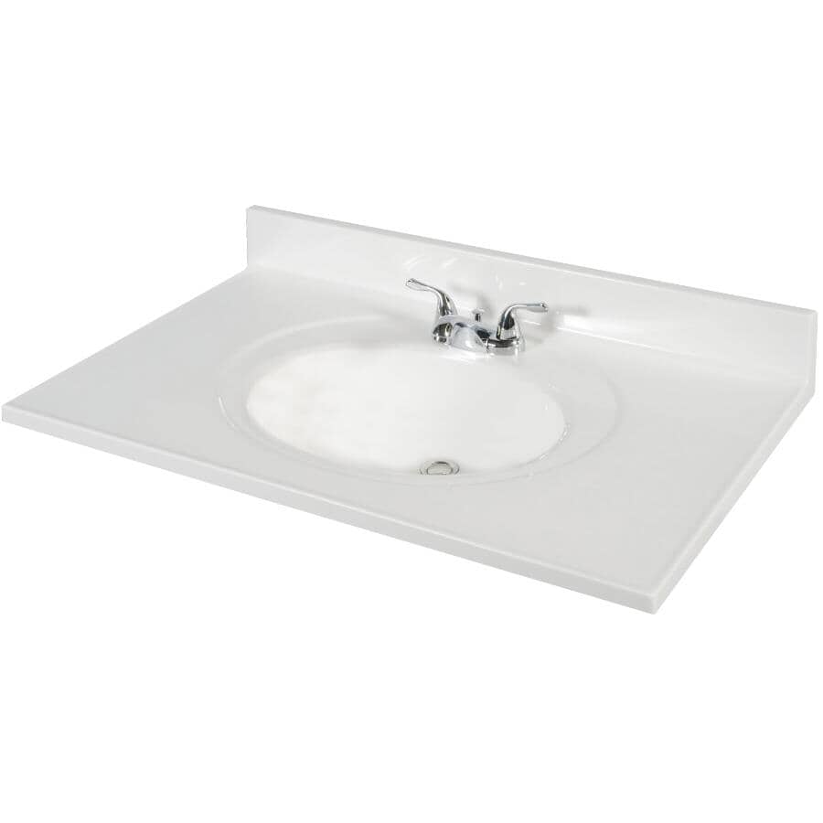 MATRIX DESIGNS 37" x 22" Cultured Marble Vanity Top | Home Hardware